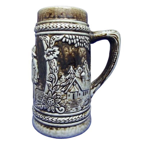 Gerz | Dining | Vintage Gerz Stein Small Brown Beer Church Tavern Scene ...